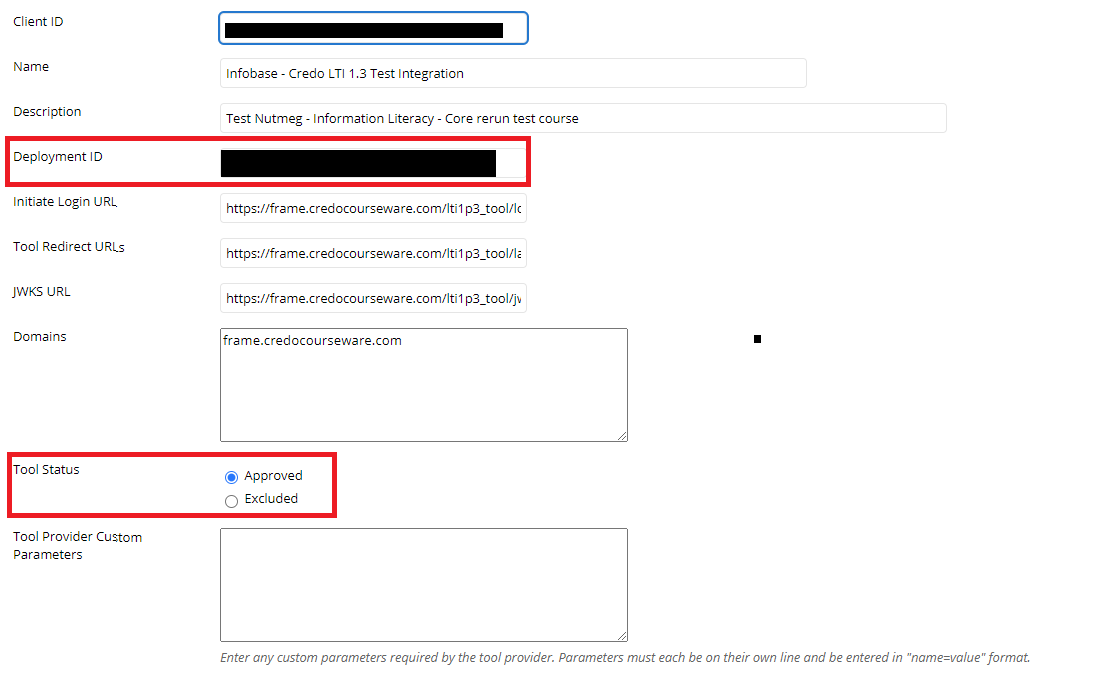 Blackboard: LTI 1.3 Tool Provider Setup – Credo Learning Tools