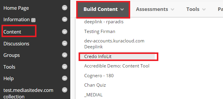 Blackboard: Adding LTI 1.3 Links – Credo Learning Tools