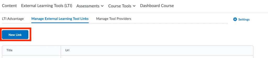 D2L: LTI 1.1 Adding LTI Links to a Course – Credo Learning Tools