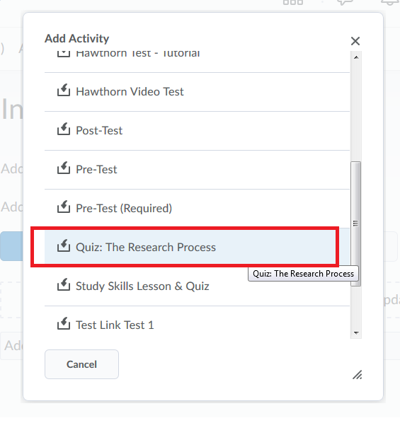 D2L: LTI 1.1 Adding an existing LTI Link to a Content Module – Credo ...